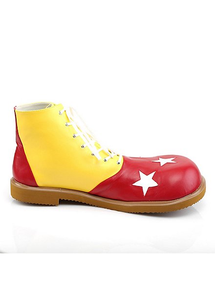Chaussures de clown jaunes et rouges - maskworld.com