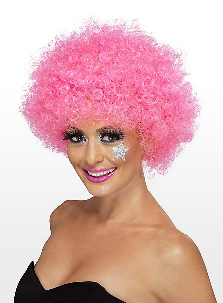 Clown Wig pink - maskworld.com