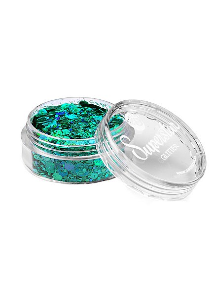 Coarse glitter laser turquoise 8 ml - maskworld.com