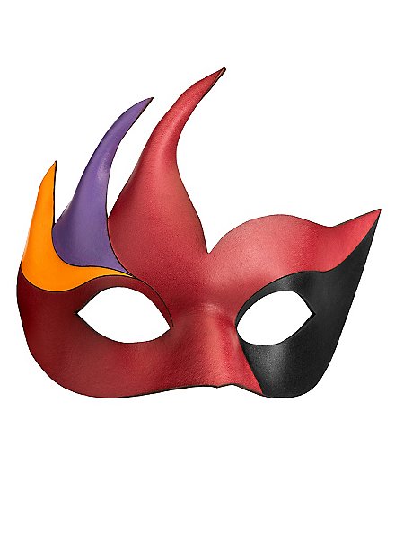 Colombina Cigno Venetian Leather Mask - maskworld.com