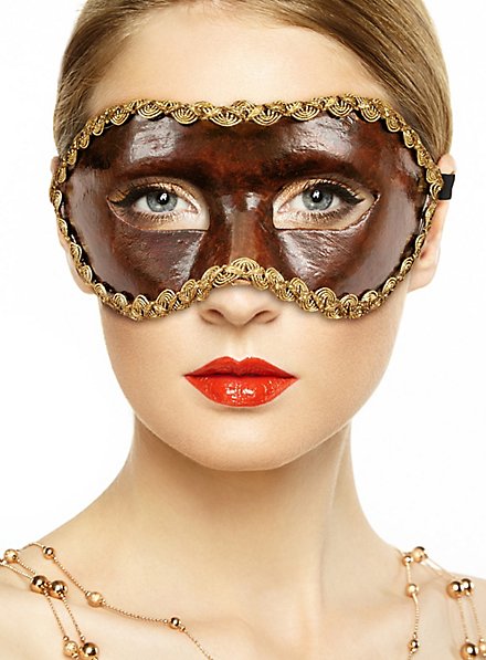 Colombina cuoio - Venetian Mask - maskworld.com