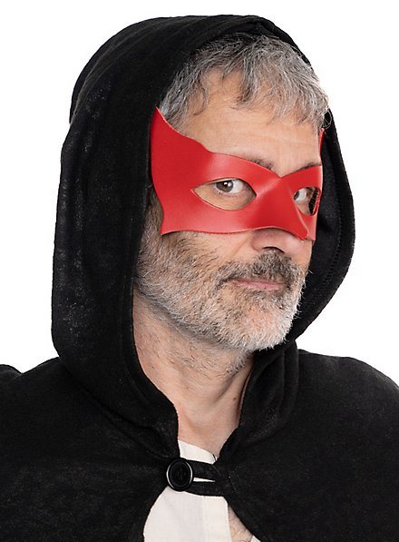 Colombina Incognito red Venetian Leather Mask - maskworld.com