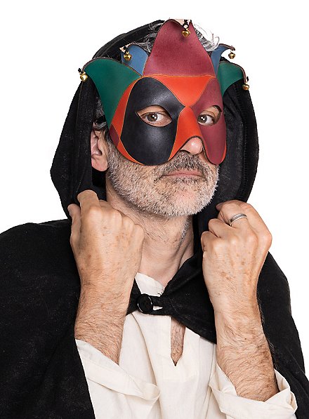 Colombina Joker Masque en cuir vénitien - maskworld.com