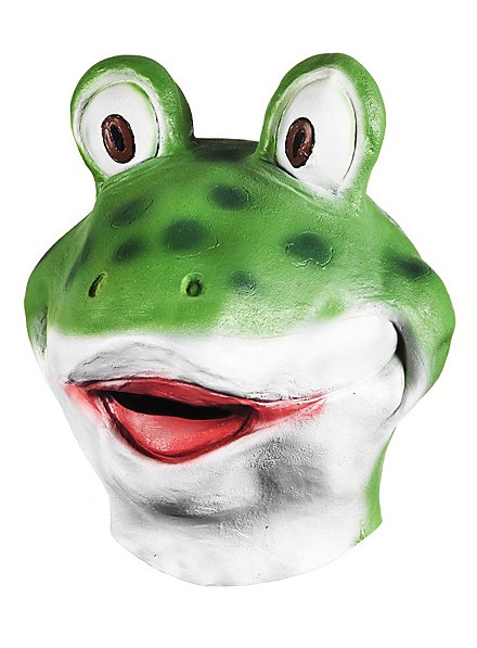 Comic Frog Latex Full Mask - maskworld.com