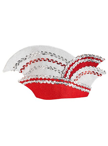 Committee cap red and white with various braid appliqués - maskworld.com