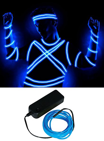 Cordon LED bleu, 5 mètres - maskworld.com