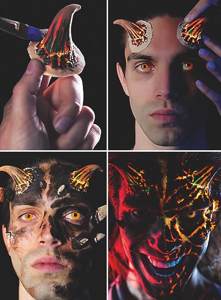 Cornes de démon Application en latex - maskworld.com