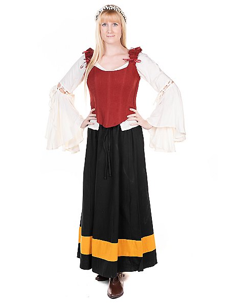 Corset simple avec baleines, rouge - maskworld.com