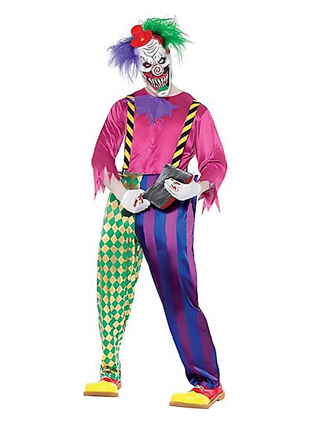 Costume da clown assassino colorato - maskworld.com