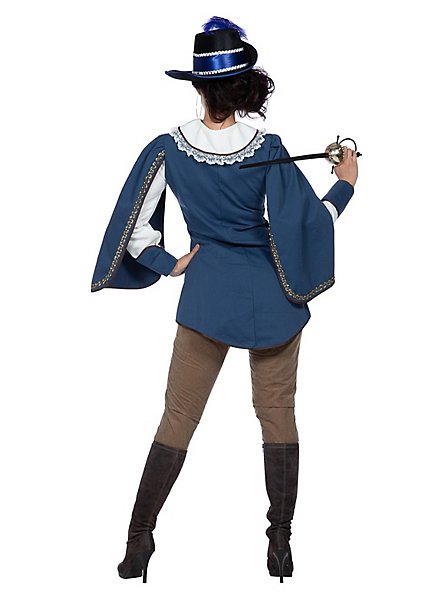 Costume da moschettiere blu per donna - maskworld.com
