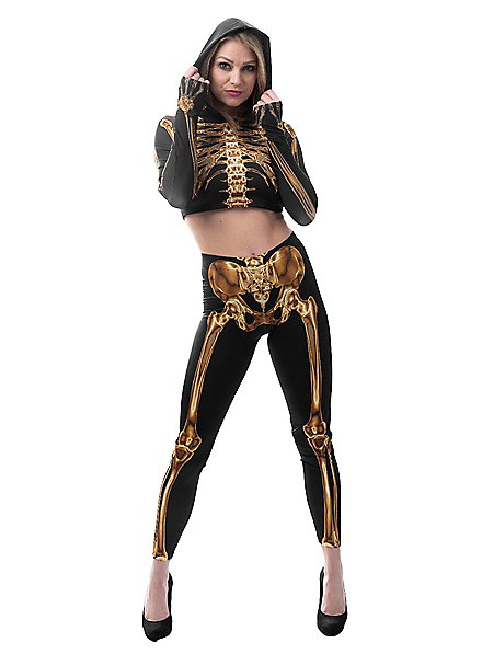 Costume da scheletro Golden Bones - maskworld.com