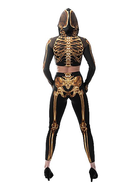 Costume da scheletro Golden Bones - maskworld.com