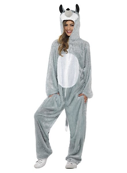 Costume de loup moelleux à capuche - maskworld.com