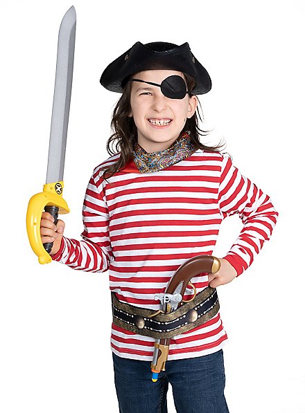 Costume de pirate pour enfants 7 pièces avec sabre de pirate ...
