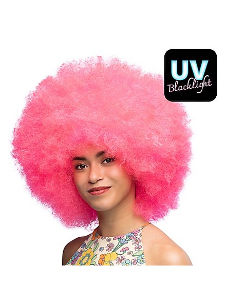Cotton Candy UV Wig in Neon Pink - maskworld.com