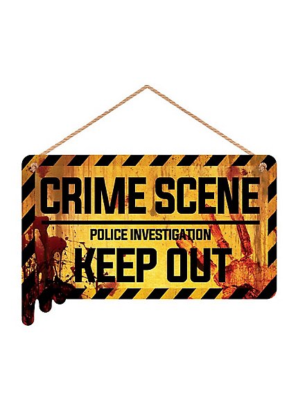 "Crime Scene" Decorative Wooden Sign - maskworld.com