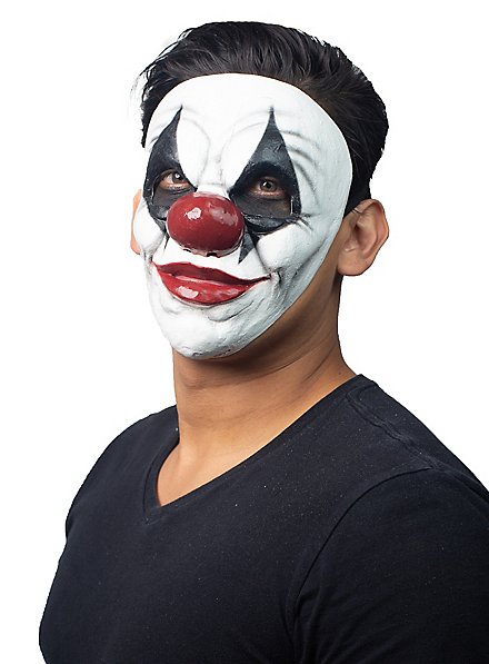 Dark Horror Clown Half Mask - maskworld.com