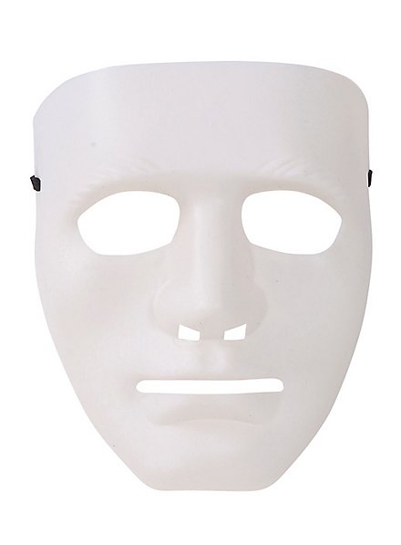 Demi-masque de mime blanc - maskworld.com
