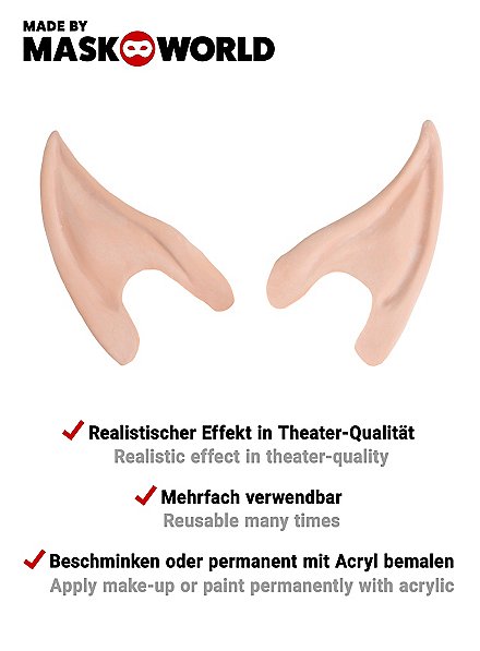 Demon Ears Latex ears - maskworld.com