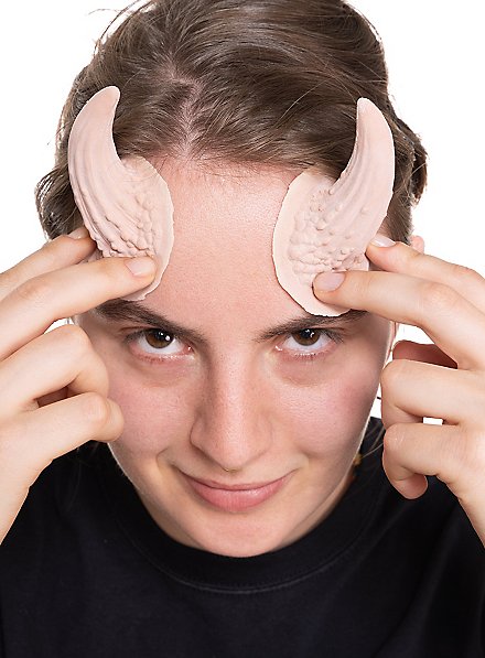 Large latex horns Devil with Mastix spirit gum - maskworld.com