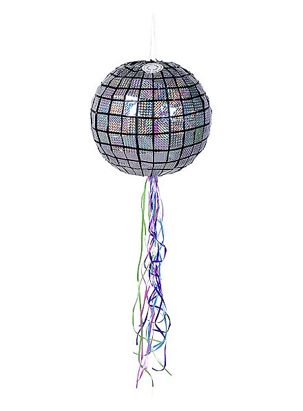 Disco ball pull piñata - maskworld.com