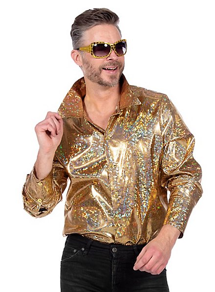 Disco Glamor Shirt Gold - maskworld.com