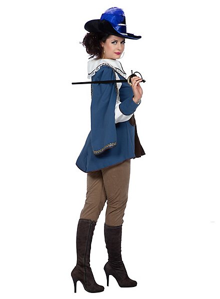 Disfraz De Mosquetera Azul Para Mujeres - maskworld.com