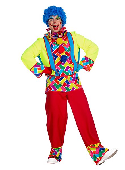 Disfraz De Payaso Multicolor Para Hombres - maskworld.com