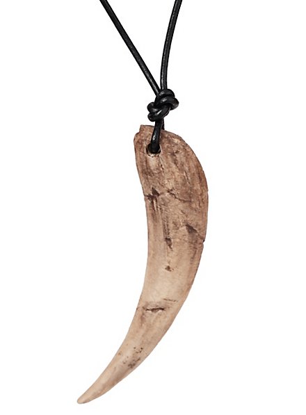 Dragon tooth pendant with leather cord - maskworld.com