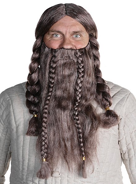 Dwarf beard set with wig - maskworld.com