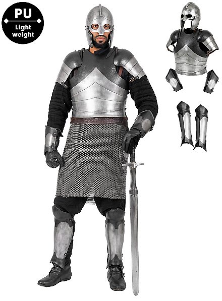 Ensemble d'armure en PU - Cavalier frontalier - maskworld.com