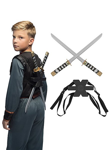 Espadas ninja con soporte para la espalda - maskworld.com