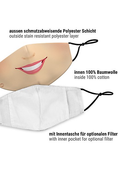 Fabric mask comic woman - maskworld.com