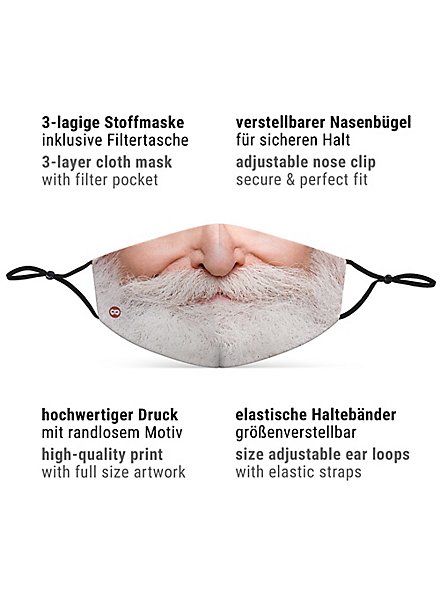 Fabric Mask Father Christmas - maskworld.com