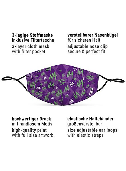 Fabric mask Joker - maskworld.com
