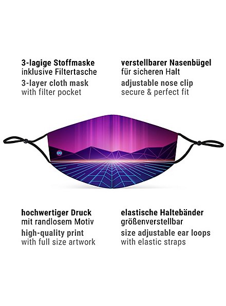 Fabric mask retro game - maskworld.com