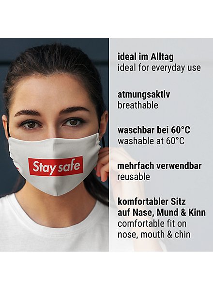 Fabric mask Stay Safe - maskworld.com