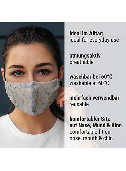 Fabric mask Topographic - maskworld.com