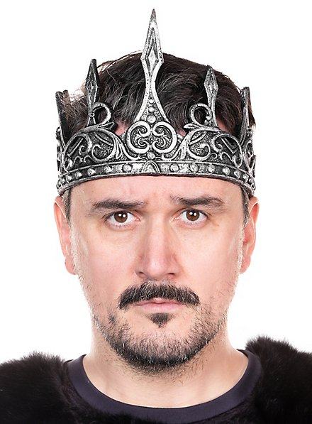 Fantasy royal crown in plastic silver - maskworld.com