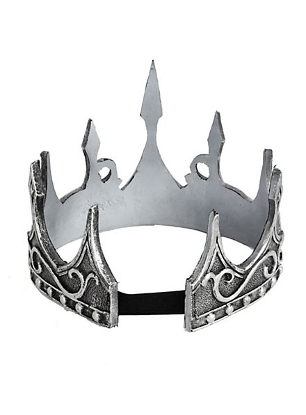 Fantasy royal crown in plastic silver - maskworld.com