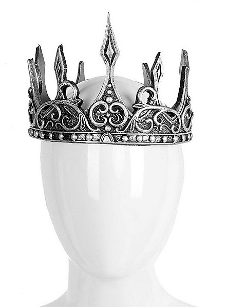 Fantasy royal crown in plastic silver - maskworld.com