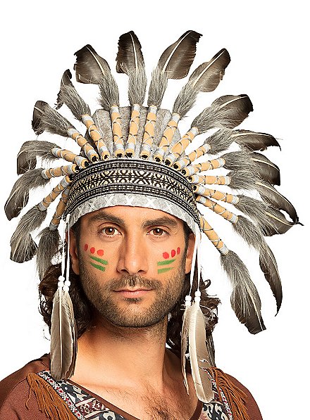 Feather ornament gray hawk - maskworld.com