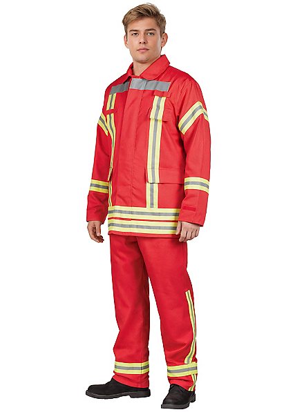 Firefighter Costume for Adults, red - maskworld.com