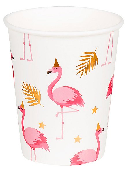 Flamingo paper cups 6 pieces - maskworld.com