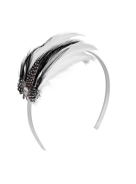 Flapper hair accessories black & white - maskworld.com