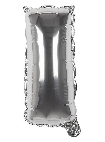 Foil balloon letter I silver 36 cm - maskworld.com
