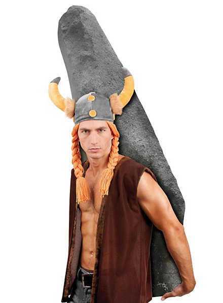 Gaul helmet with horns and plaits - maskworld.com