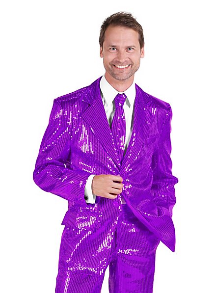 Giacca di paillettes viola per uomo acquista ora - maskworld.com