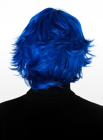Shaggy Cut Kurzhaarperücke blau - maskworld.com