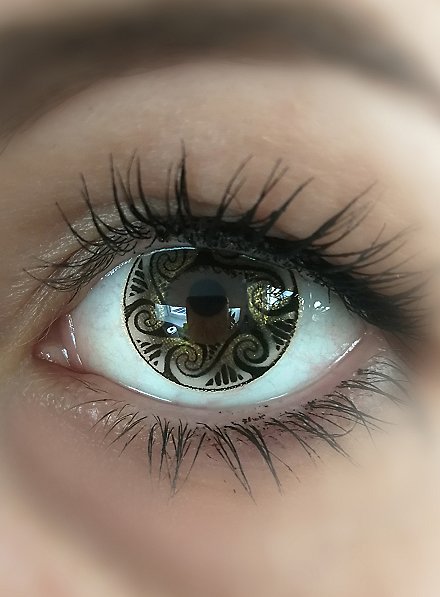 Gold Vertebrae Contact Lenses - maskworld.com